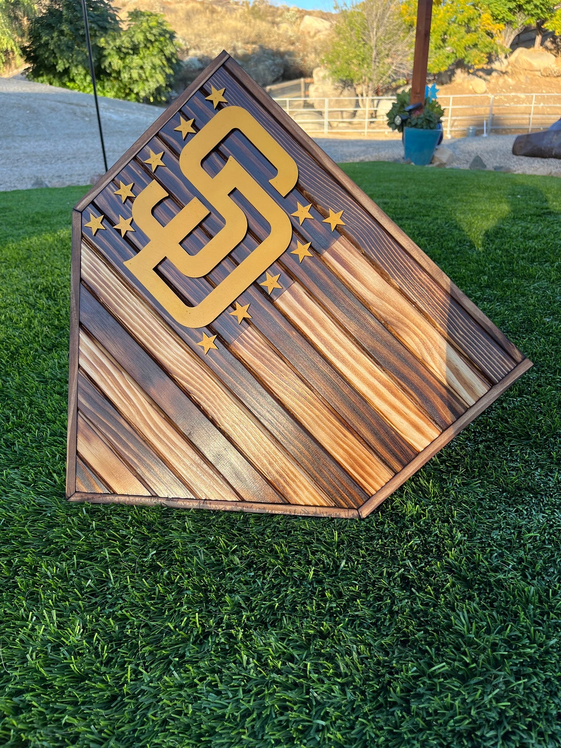 Padres Wood Burned Flag - Etsy