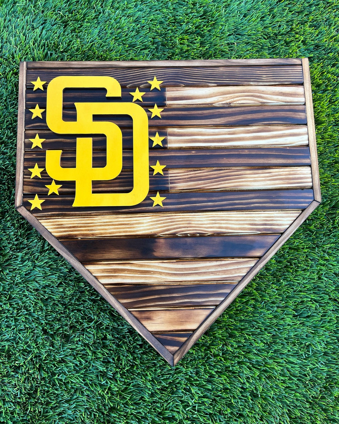 Padres Wood Burned Flag - Etsy