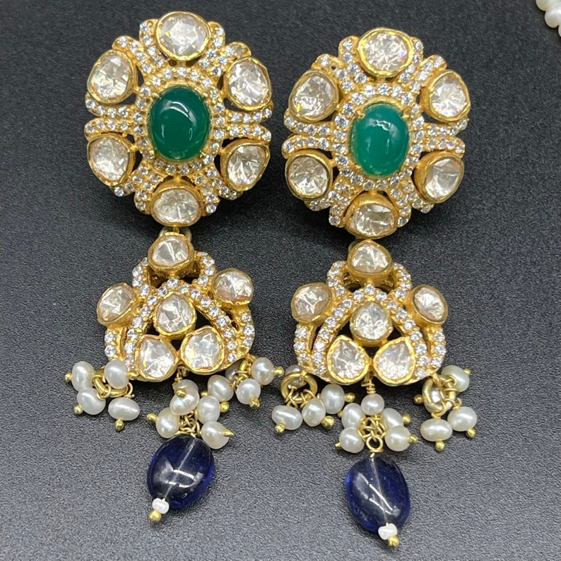 925 Silver High End Tyaani Inspired Premium Design Moissanite, Emerald ...