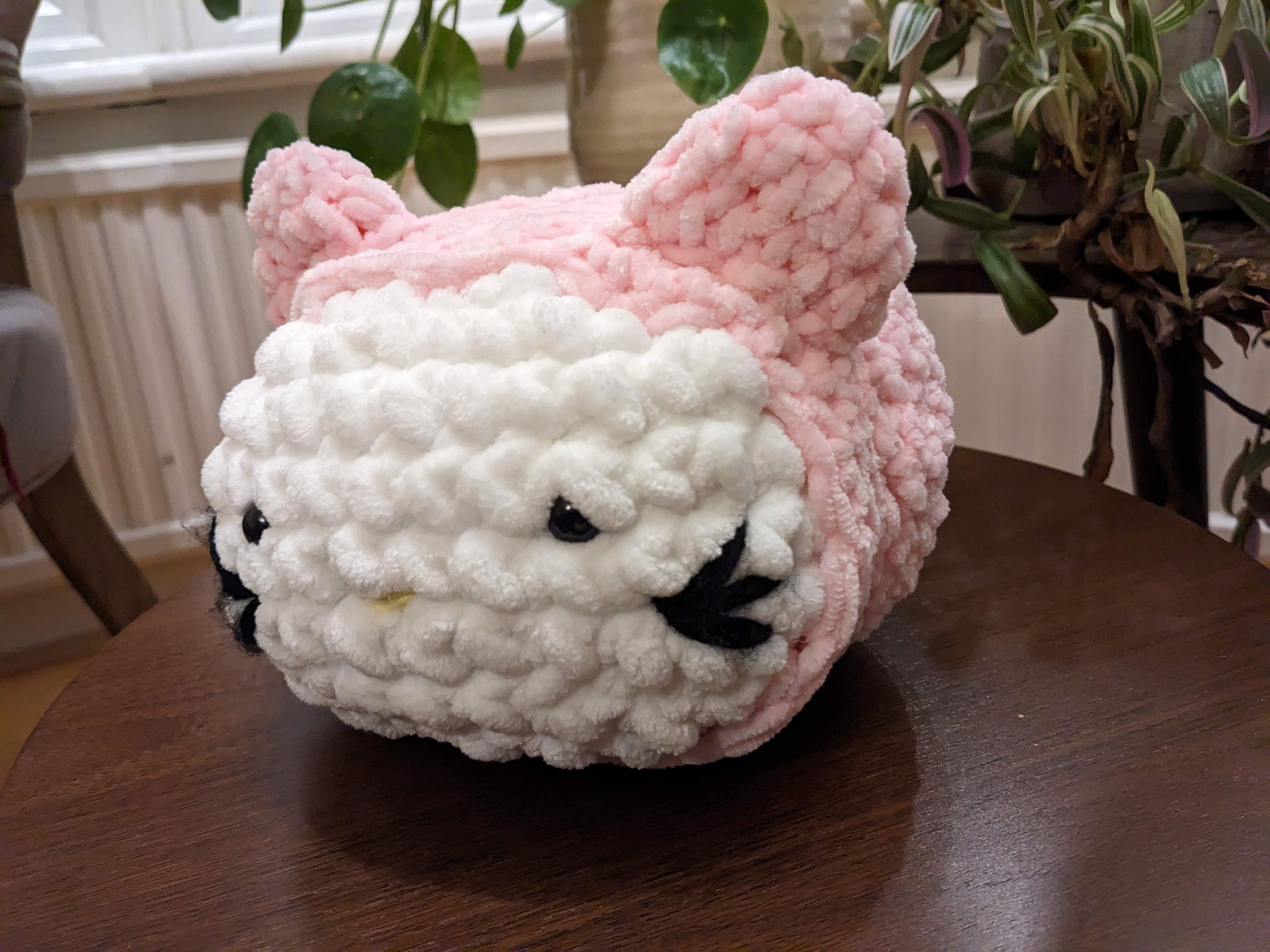 Hello Kitty Head Crochet Plushie - Etsy