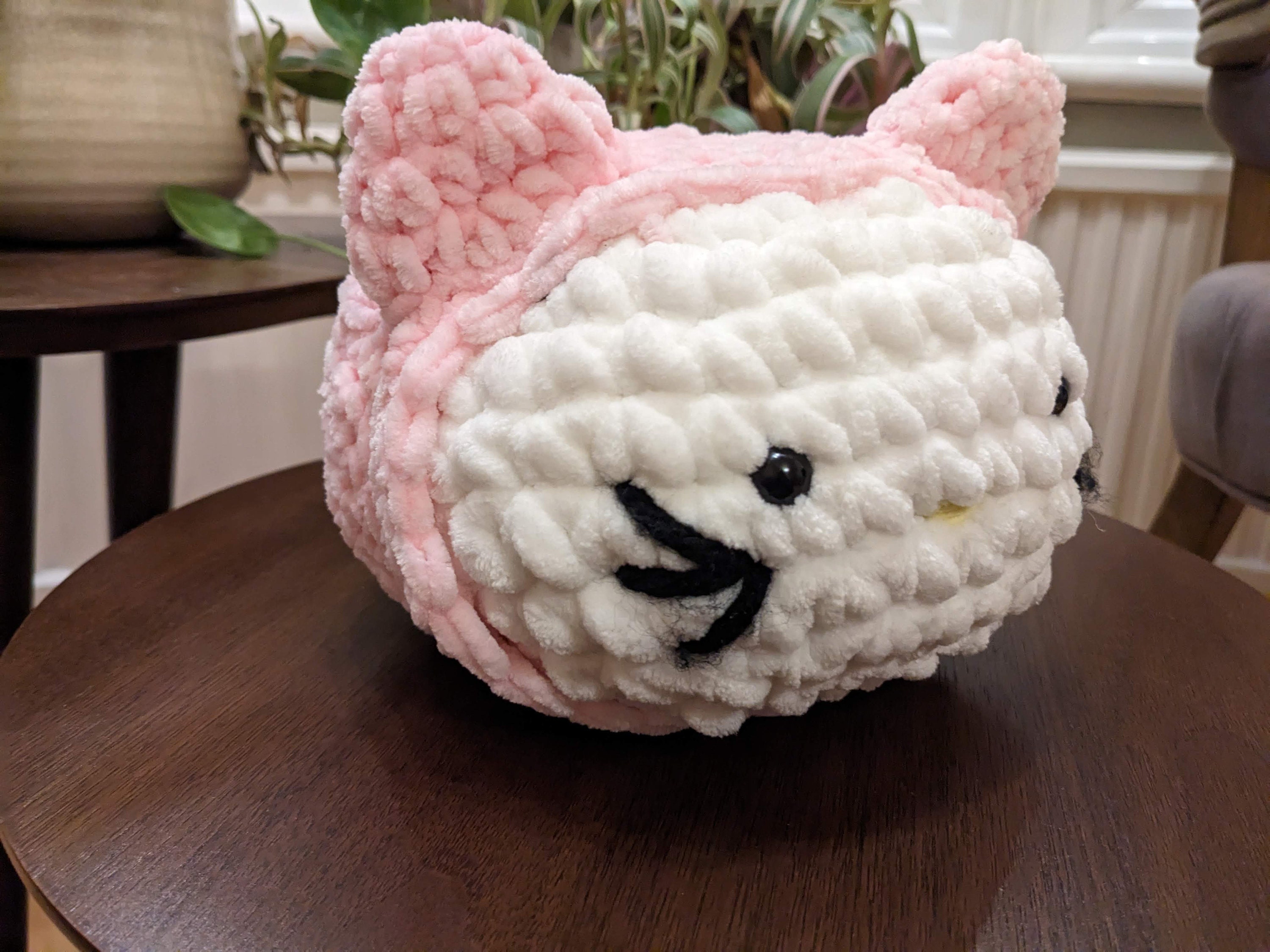 Hello Kitty Head Crochet Plushie - Etsy