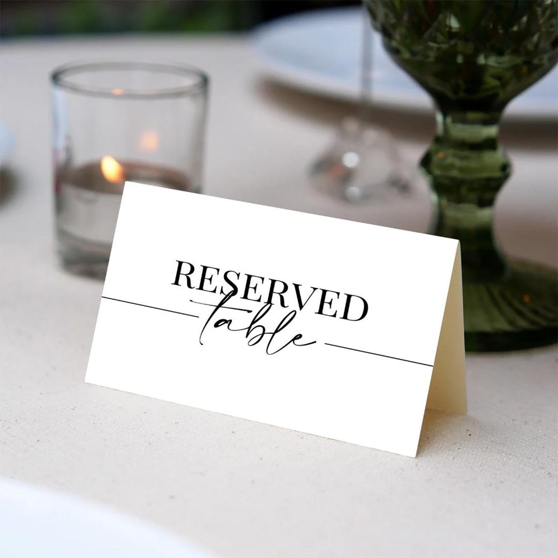Elegant Wedding Reserved Sign Template: Editable Printable (canva) - Etsy