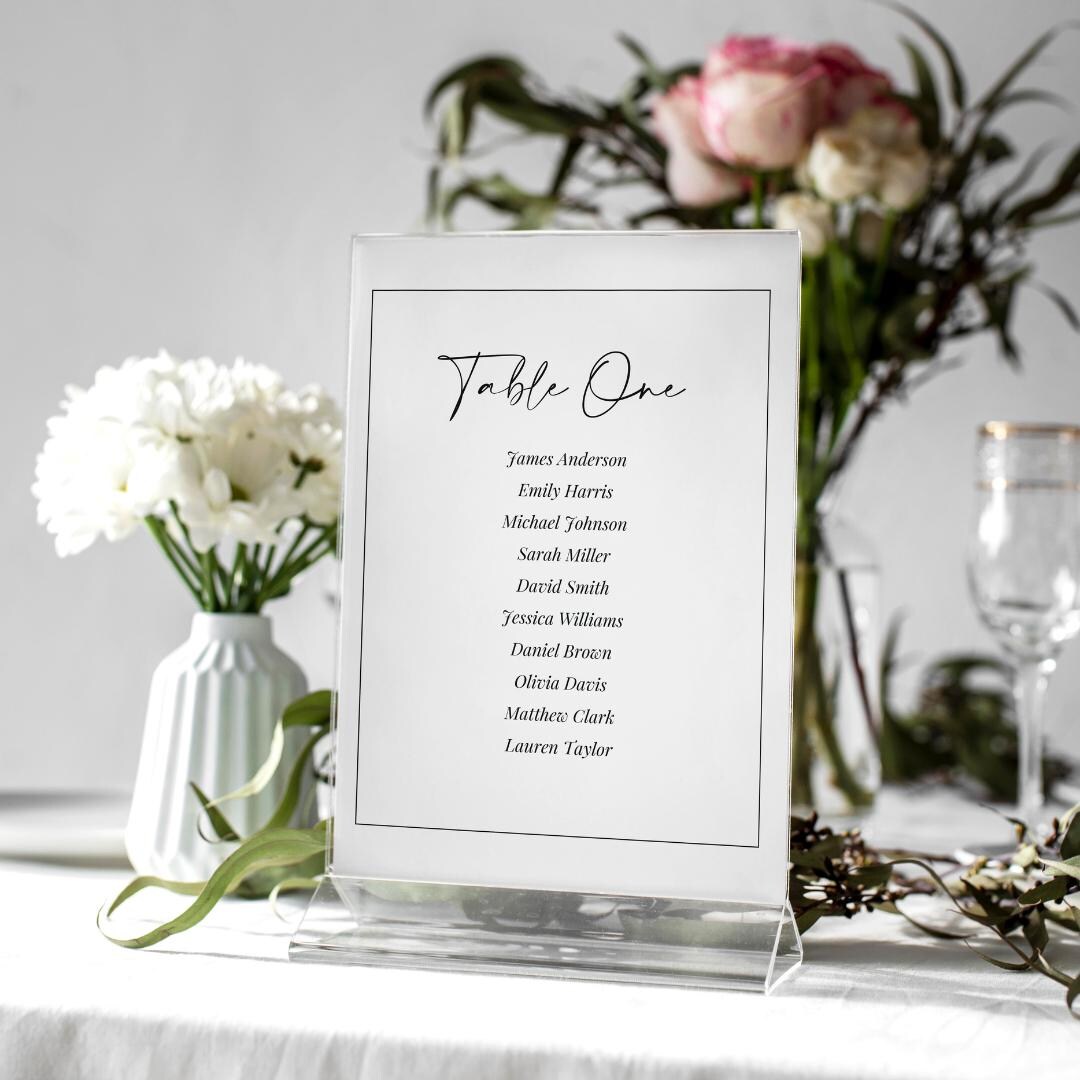 Lux Wedding Name Cards and Meal Selection | Table Name Cards | Custom ...