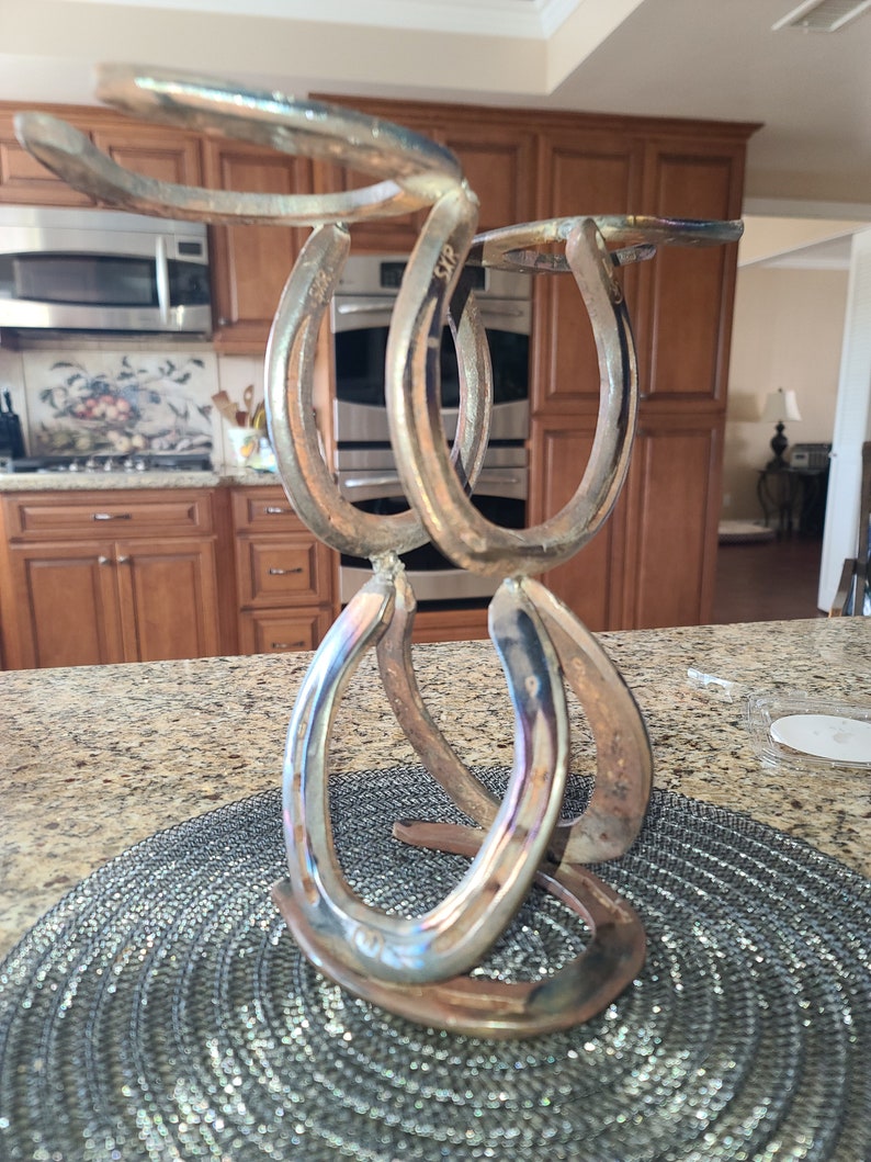 Horseshoe Wine Rack With Temper Colors , Rustic Decor, Country Kitchen ...
