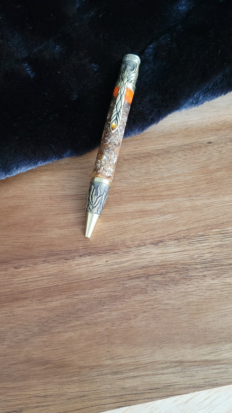 MADE TO ORDER Custom Handmade Phoenix Rising Pen Featured in Orange ...