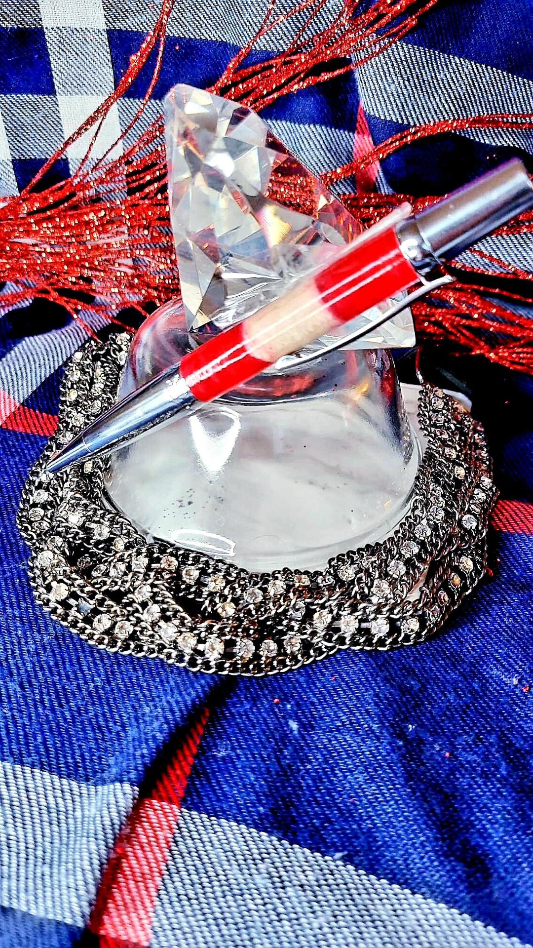 MADE TO ORDER| Canadian Pen Red and White With Curly Maple Wood and ...