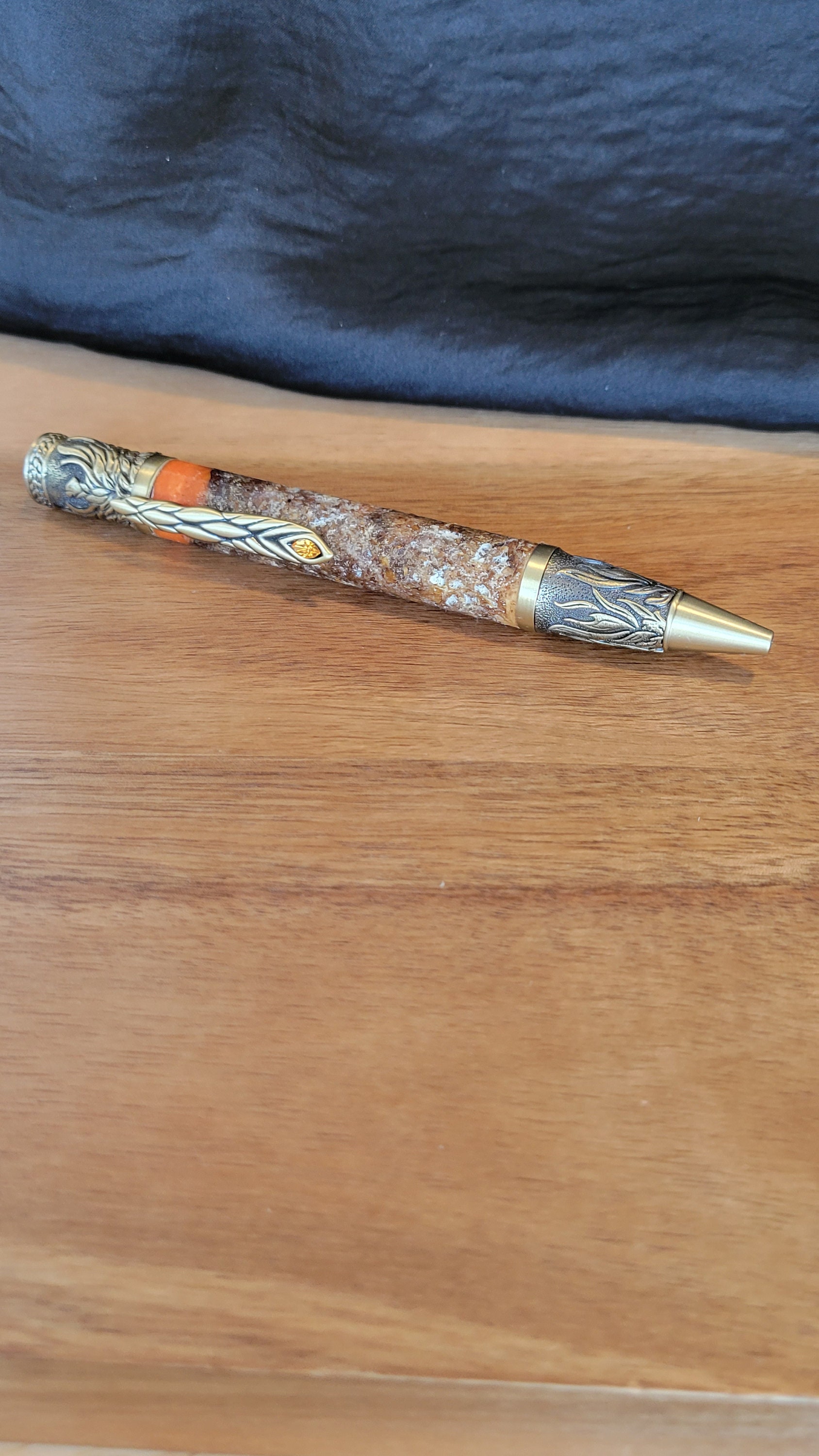 MADE TO ORDER Custom Handmade Phoenix Rising Pen Featured in Orange ...