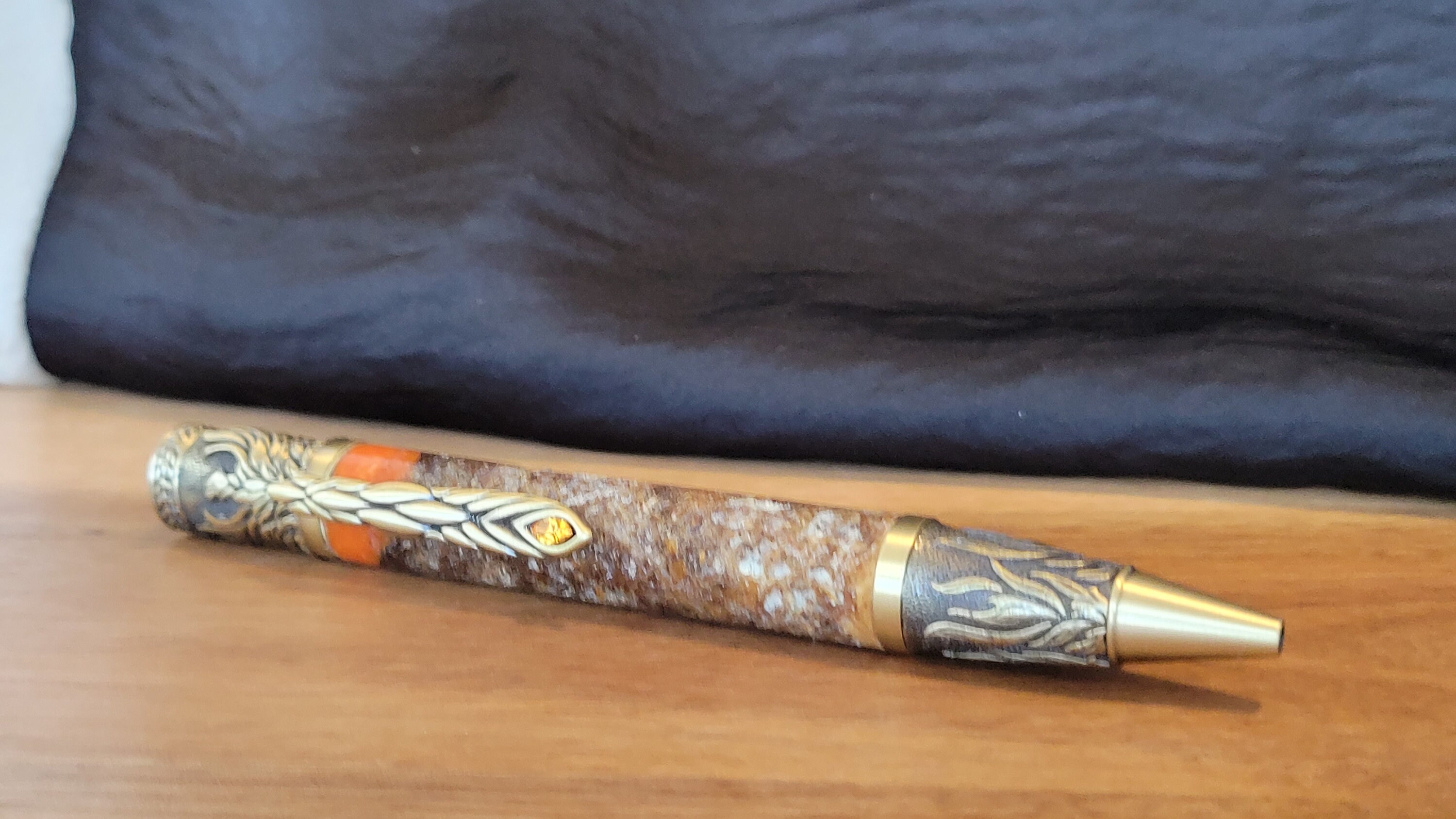 MADE TO ORDER| Custom Handmade Phoenix Rising Pen Featured in Orange ...