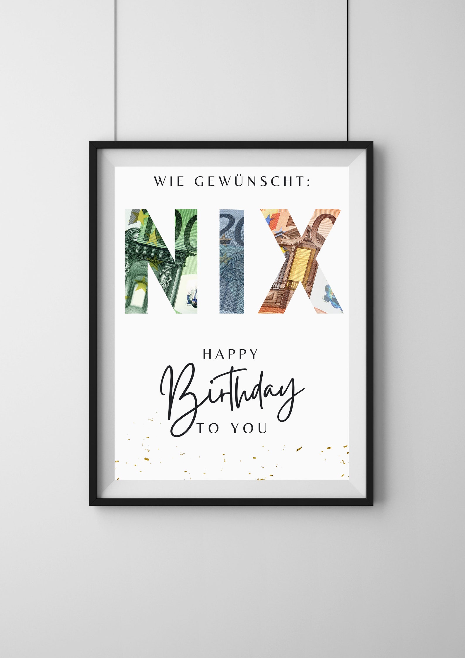 Money Gift nix PDF Template for Printing - Etsy