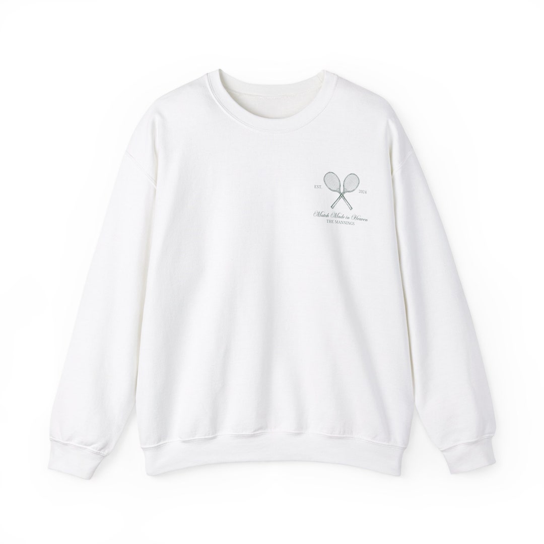 Custom Tennis Match Made in Heaven Bachelorette Club Crewneck, Brides ...