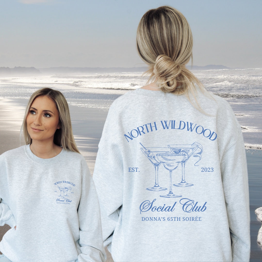 Martini Club Sweatshirt, Custom Event Crewneck, Social Club Merch ...