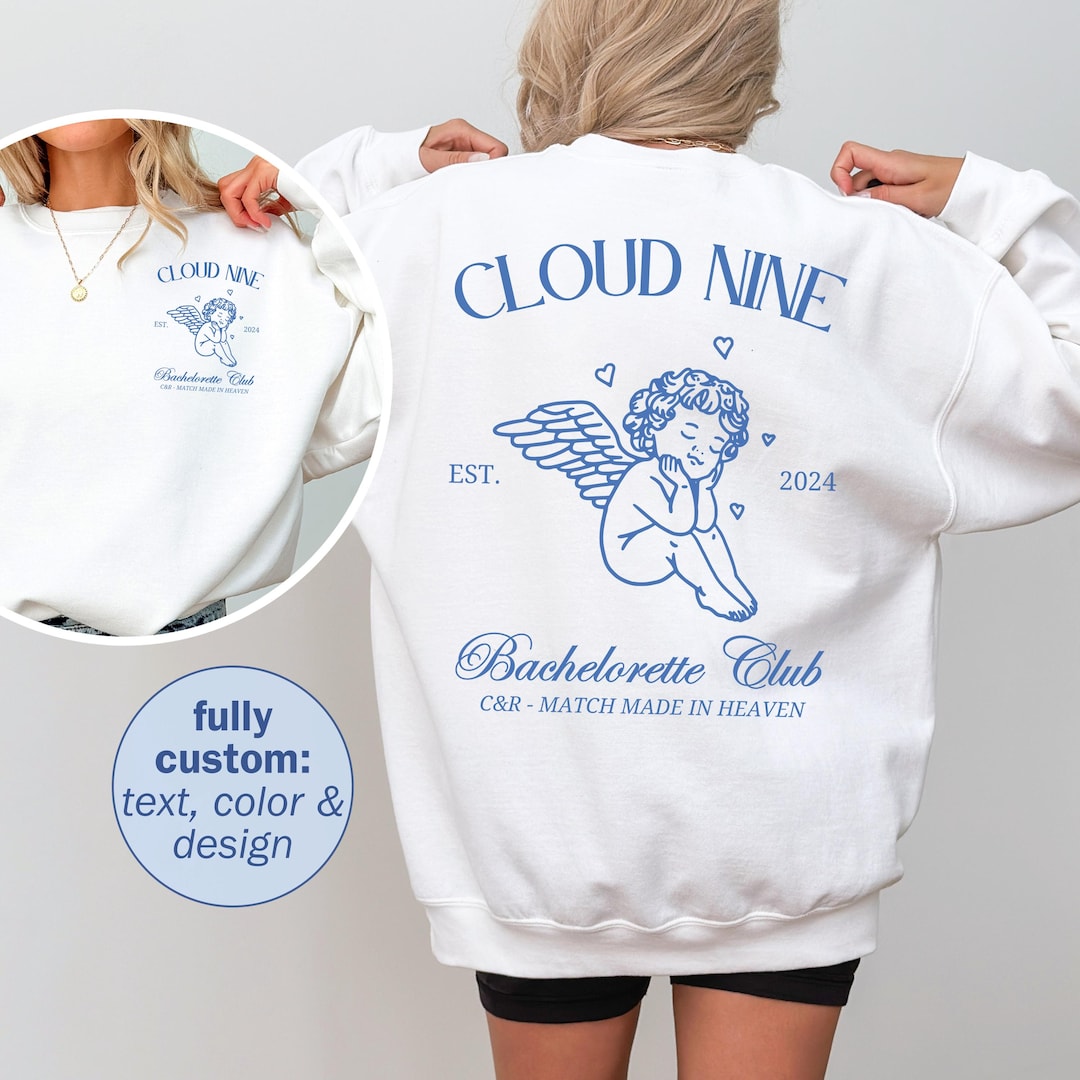 Custom Cloud Nine Crewneck, Match Made in Heaven Sweatshirt, Cherub ...