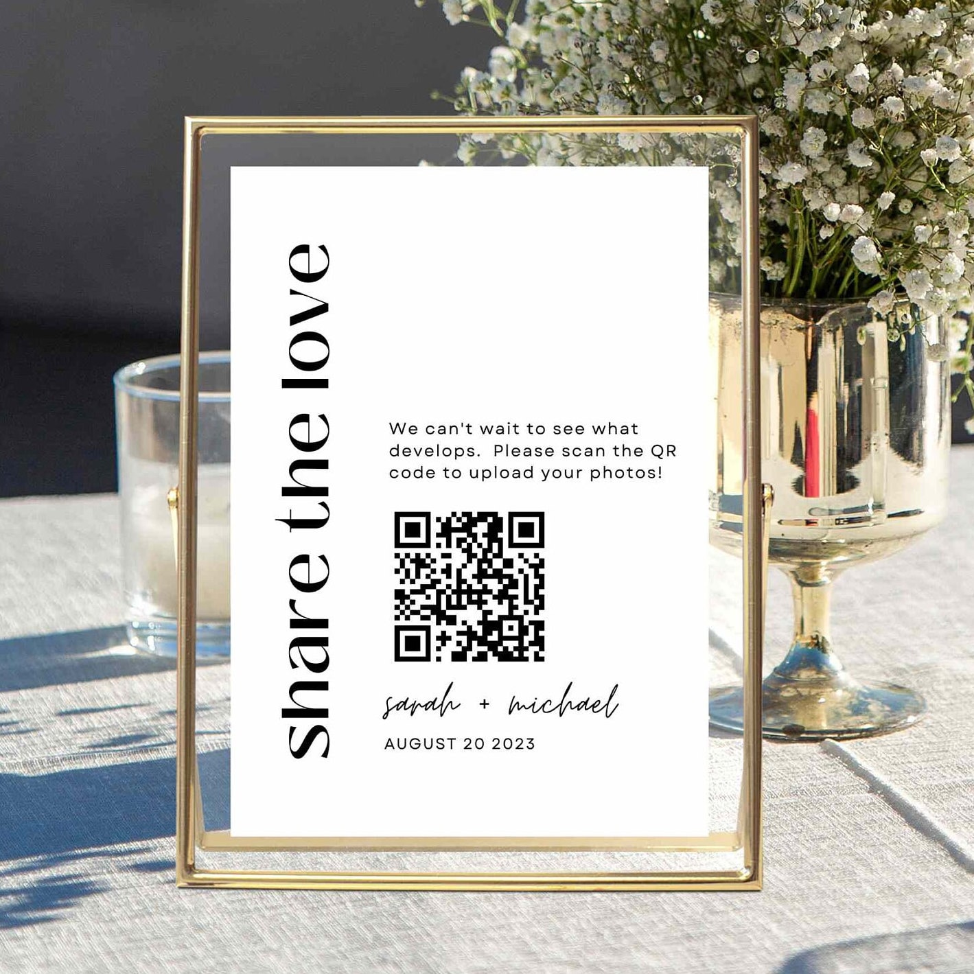 Wedding QR Photo Sign Template Bundle Modern Wedding QR Sign - Etsy
