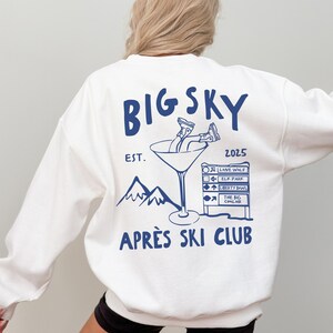 Custom Après Ski Chalet Party Sweatshirt, Personalized Group Mountain ...