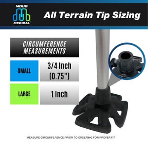 Heavy Duty All Terrain Cane Tip - Enhanced Traction, Non-slip - Etsy