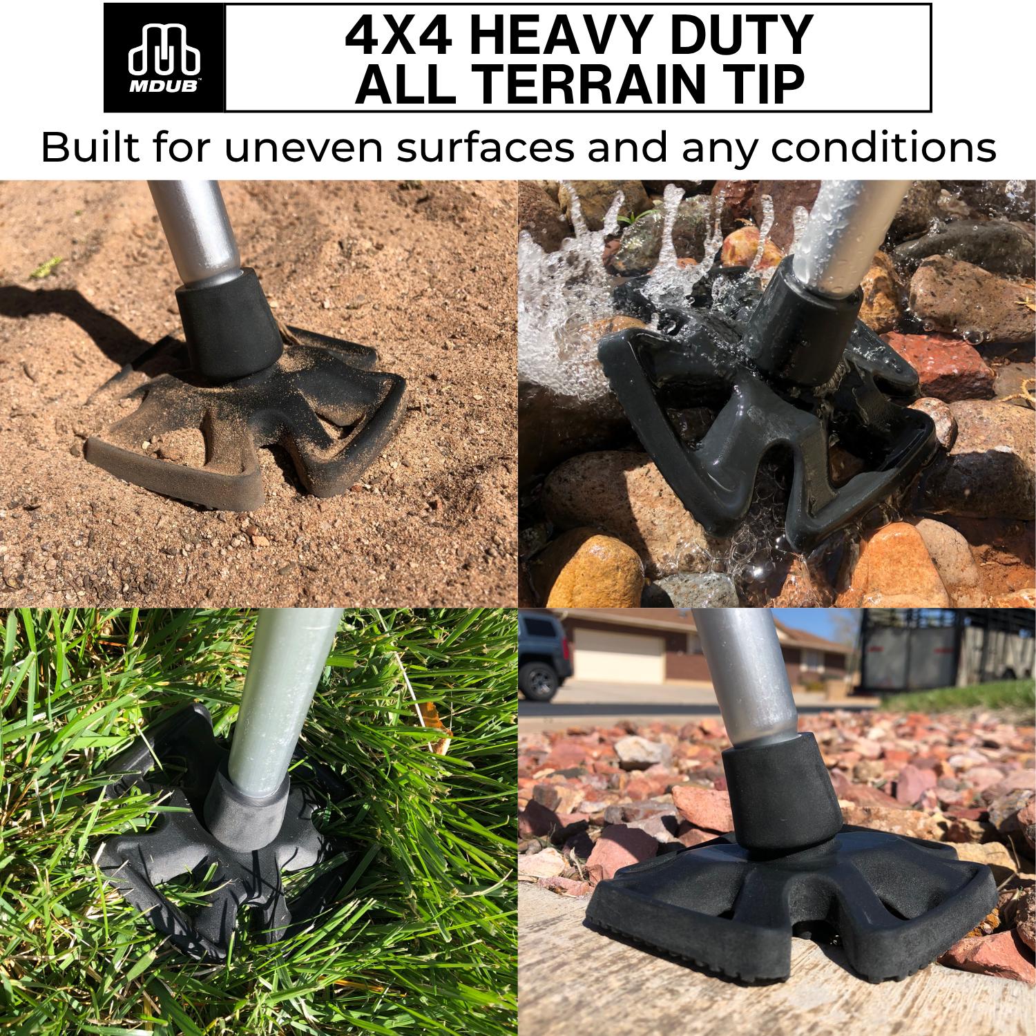 Heavy Duty All Terrain Cane Tip - Enhanced Traction, Non-slip - Etsy