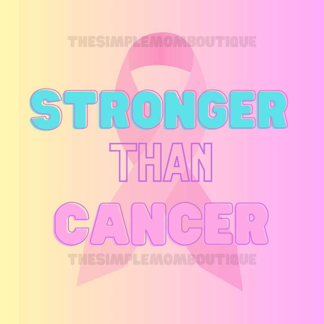 Digital Stronger Than Cancer- PNG - Etsy