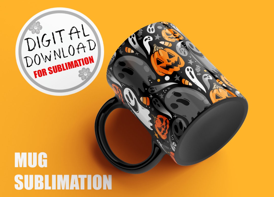 Halloween Ghost Mug Sublimation Design, PNG (digital Download) - Etsy