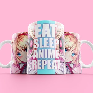Cute Coffee Chibi Mug Sublimation Design, Mug, Mug Wrap Download ...