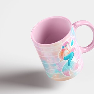 Mermaid Mug Sublimation Design Mug PNG Mug Wrap Download - Etsy