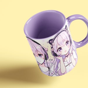 Manga Mug Sublimation Designs, Anime Mug, Mug Wrap Download, Cute ...