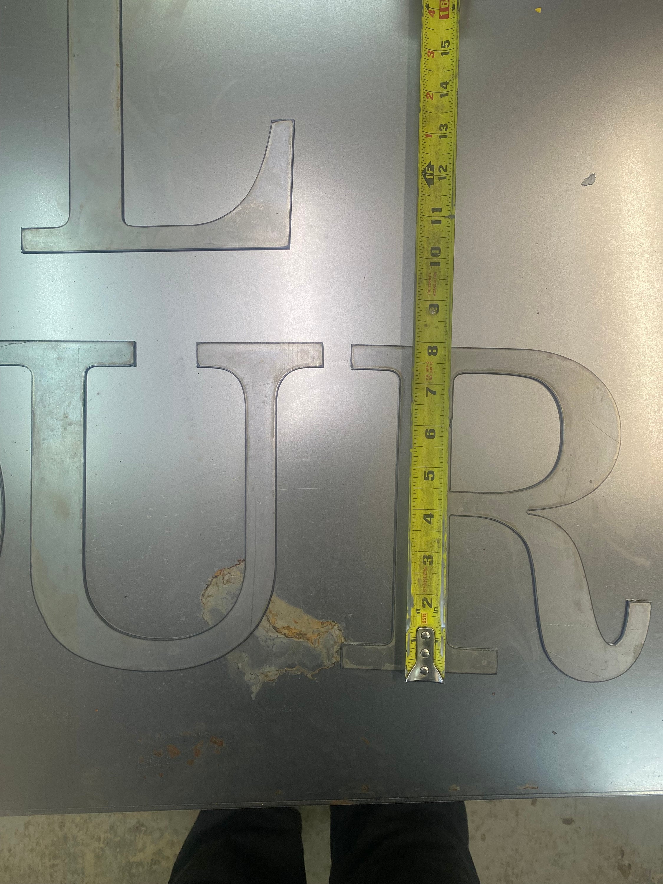 Metal Letters/numbers 5in & 8in CENTURY Style - Rusty - Raw Metal ...