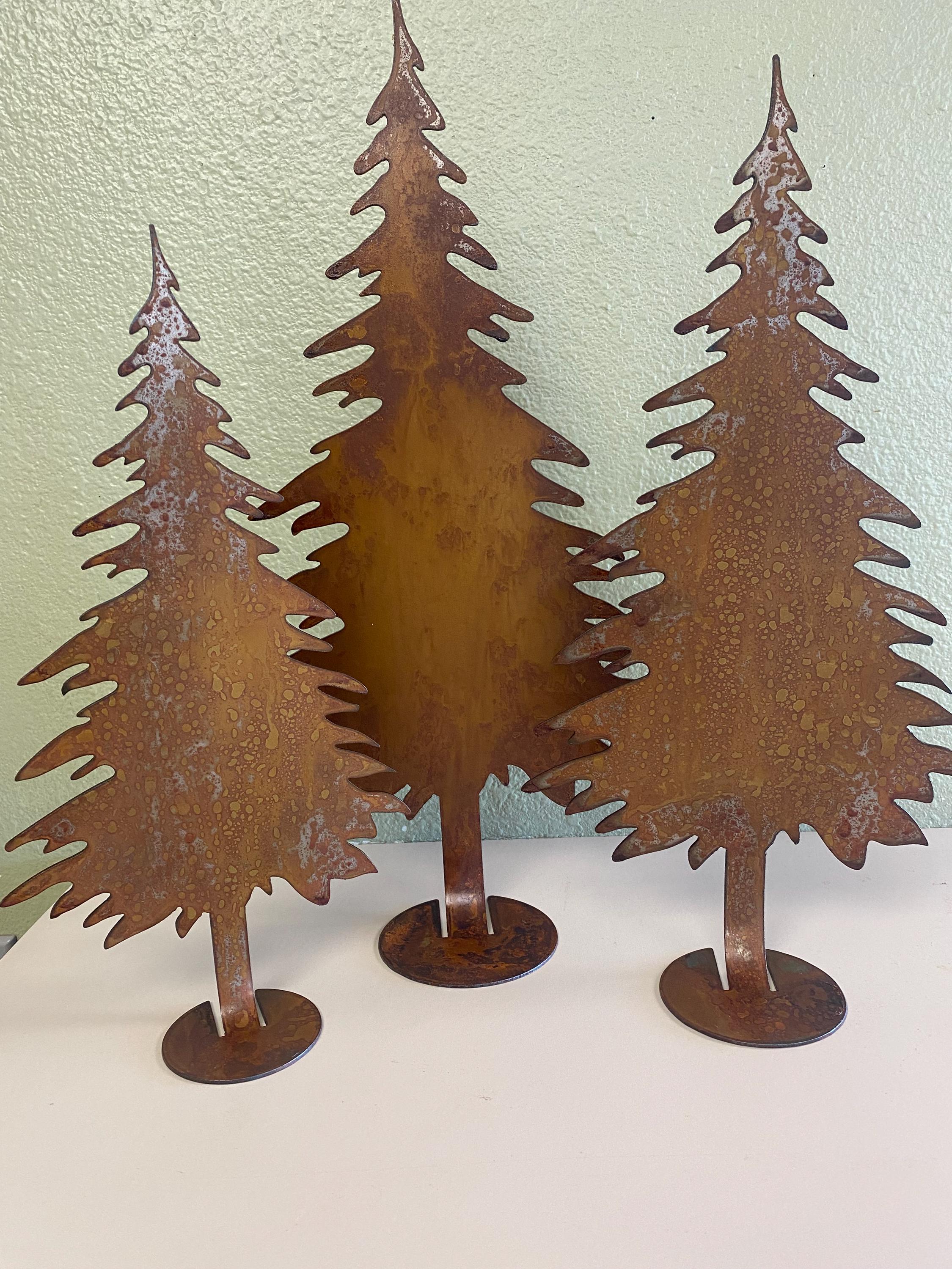 Decorative Metal Trees | Custom Steel Tree Art | Christmas Tree - Etsy