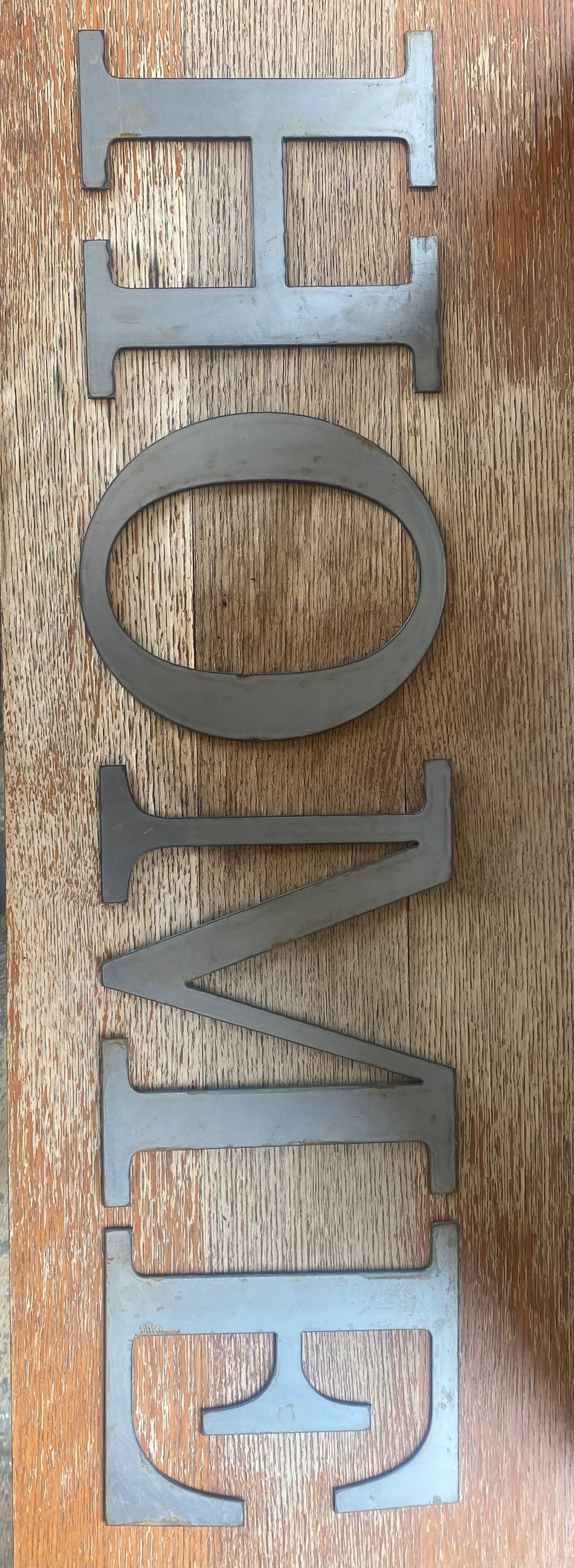 Metal Letters/numbers 5in & 8in CENTURY Style - Rusty - Raw Metal ...