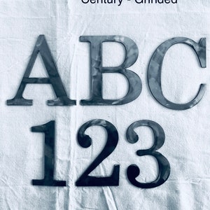 Metal Letters/numbers 5in & 8in CENTURY Style - Rusty - Raw Metal ...