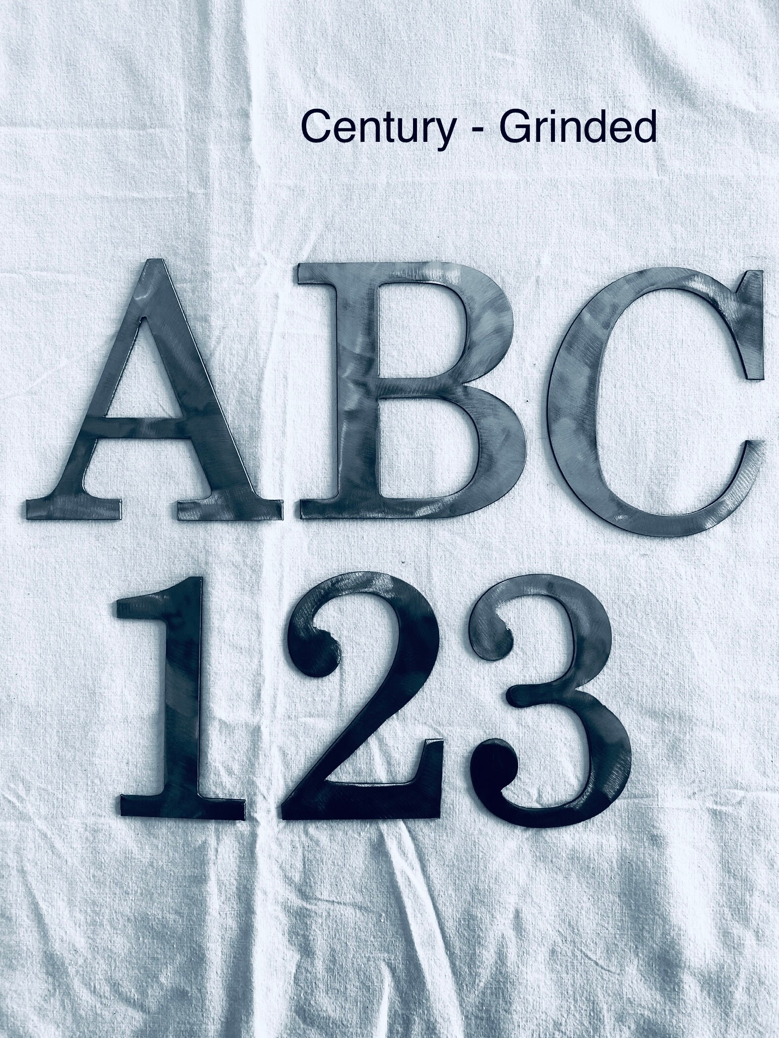 Metal Letters/numbers 5in & 8in CENTURY Style - Rusty - Raw Metal ...