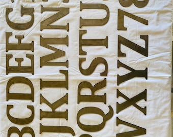 Metal Letters/numbers 5in & 8in CENTURY Style - Rusty - Raw Metal ...