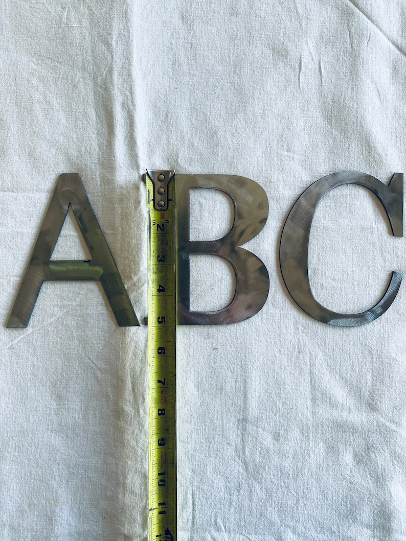 Metal Letters/numbers 5in & 8in CENTURY Style - Rusty - Raw Metal ...