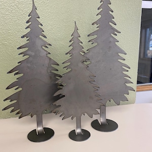 Metal Tree Art – Rustic Steel Tree Decor – Nature Silhouette – Free ...