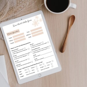 New Client Intake Form for Hairdressers, Hairdresser Consultation Form ...