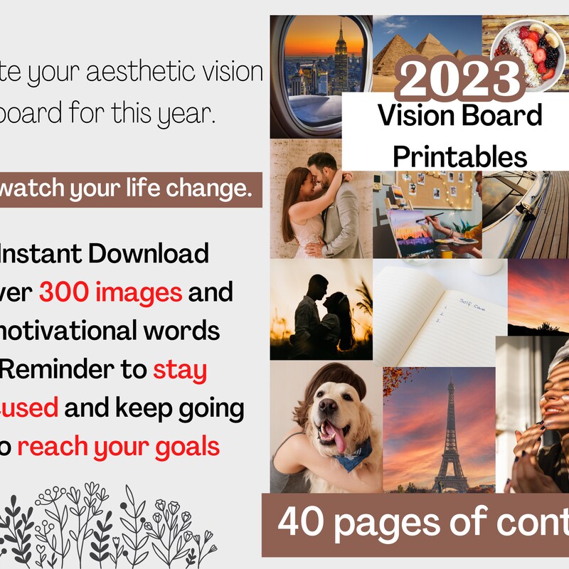 Vision Board Printables - Etsy
