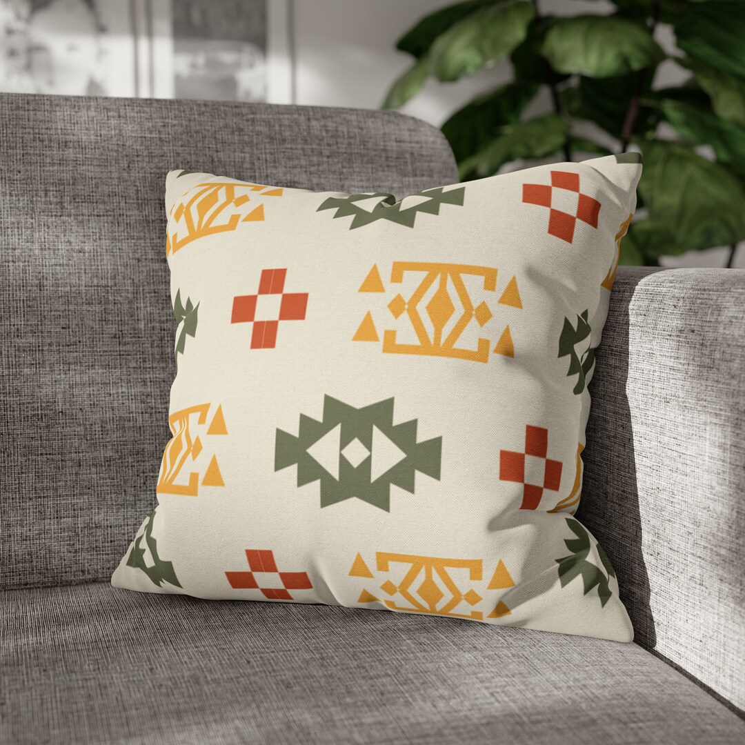 Tricolored Aztec Print Western Farmhouse Living Homestead Throw ...