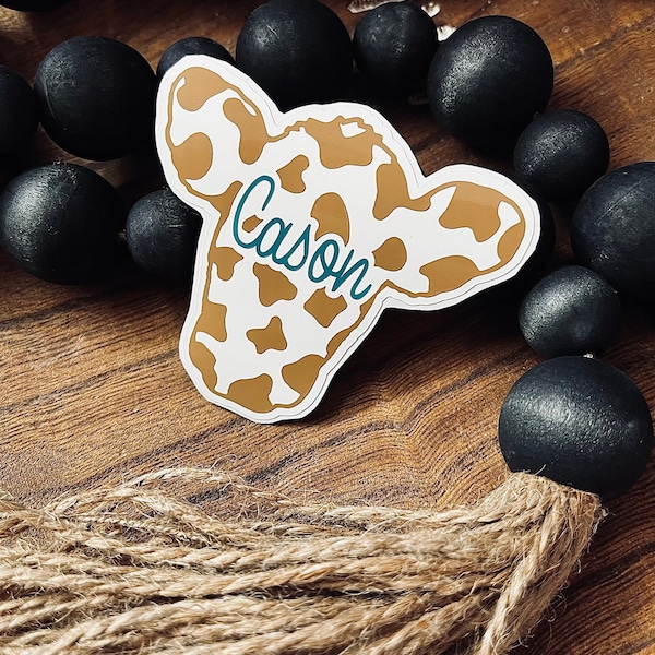 Cow Head Decal - Etsy