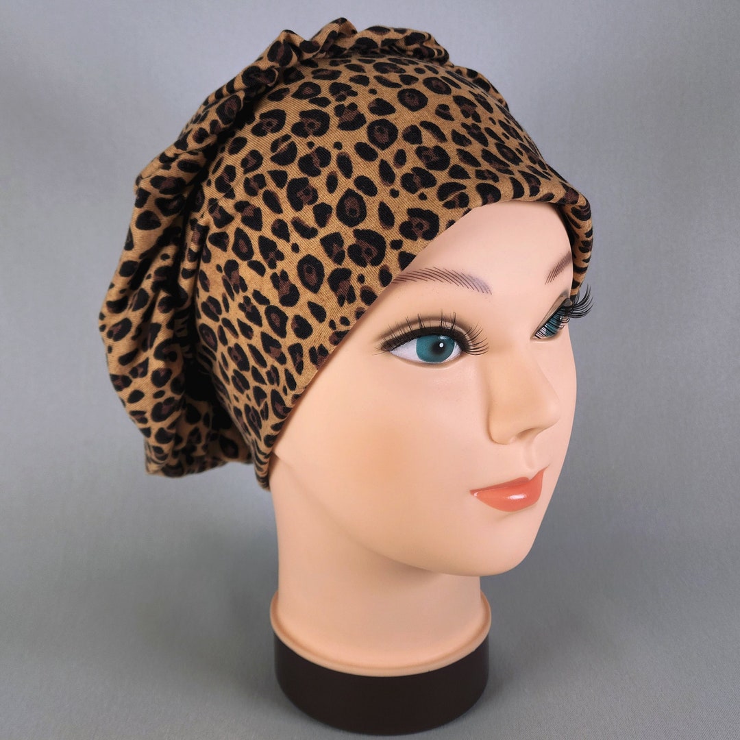 Leopard Print Scrub Cap: Stretchy Surgical Hat, Soft & Easy Wear - Etsy