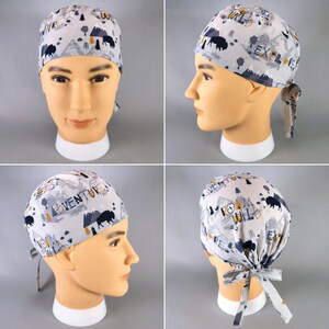 Scrub Cap for Men, Roam Wild Surgical Hat, Outdoor Adventure Tie Back ...