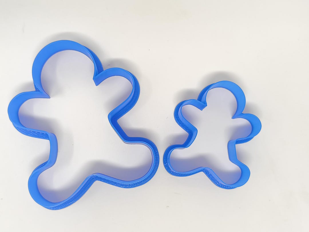 Gingerbread Man Cookie Cutter Set of 2, Biscuit, Pastry, Fondant Cutter ...