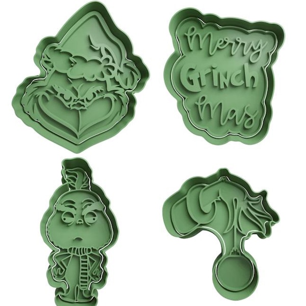Grinch Cookie Stamp Stl - Etsy UK