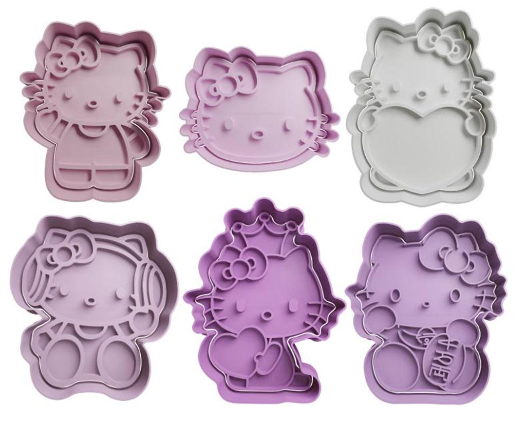 Hello Kitty Cookie Cutters + Insert - Approx. 8cm - Etsy UK