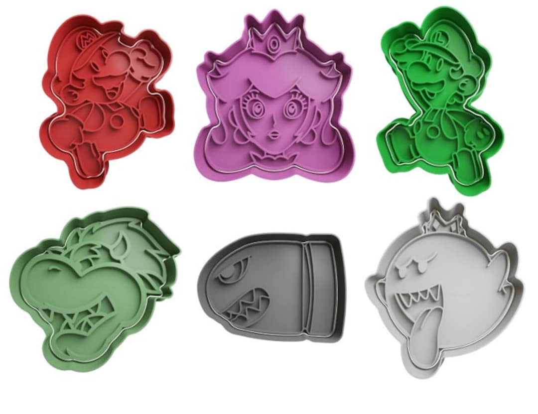 Mario Cookie Cutters + Insert - Approx. 8cm - Etsy