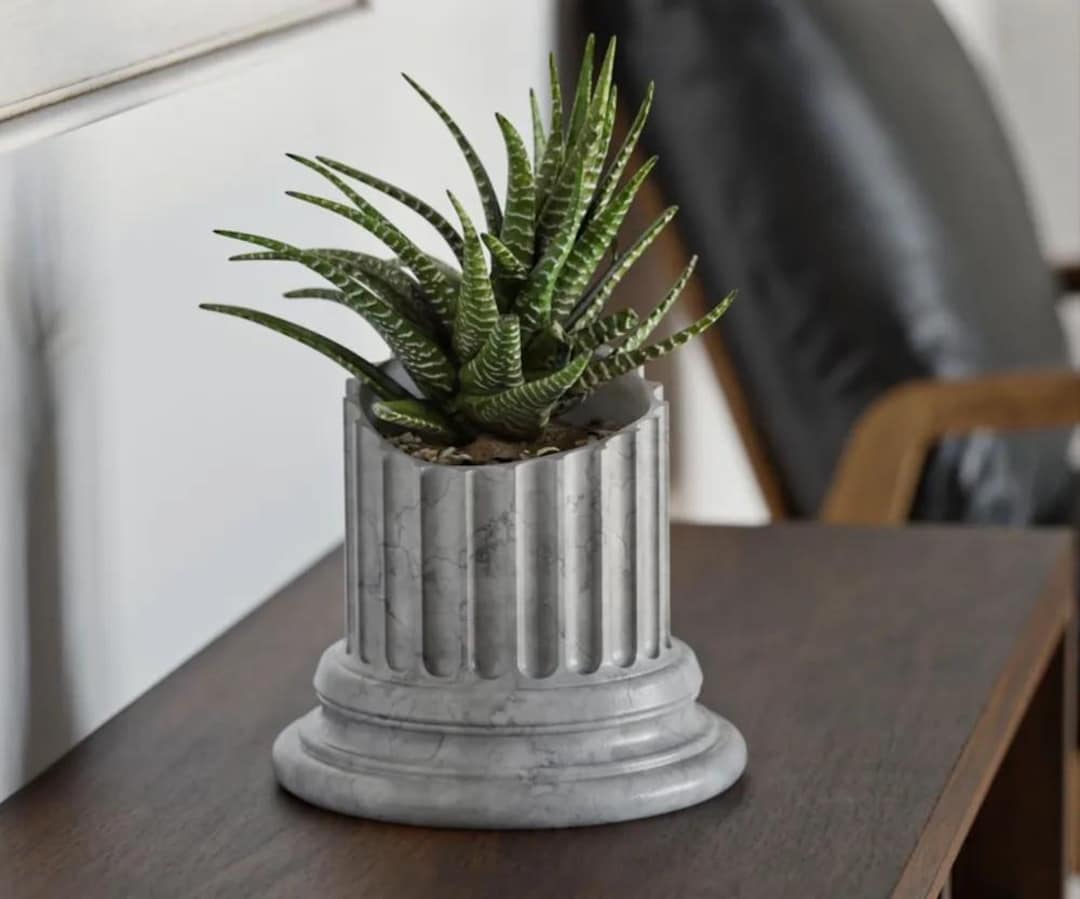 Indoor Plant Pot / Dish - Greek Pillar - Eco Friendly - Etsy