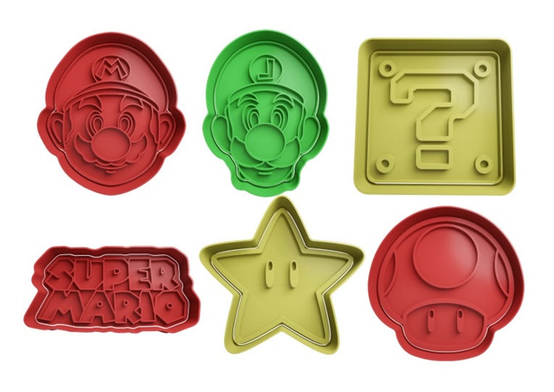 Mario Cookie Cutters + Insert - Approx. 8cm - Etsy