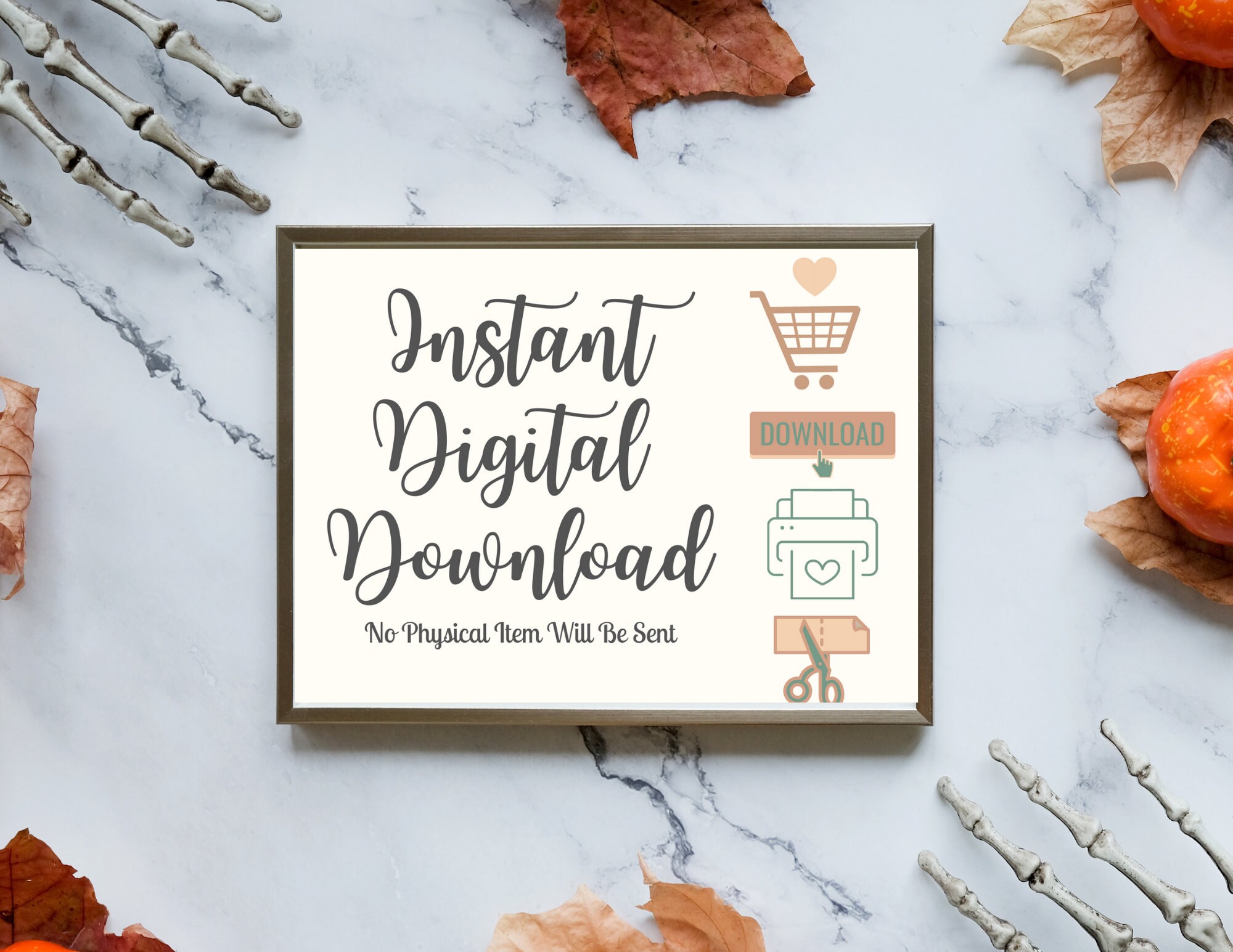Digital Download Printable Care Package October Decor for Medium Flat ...