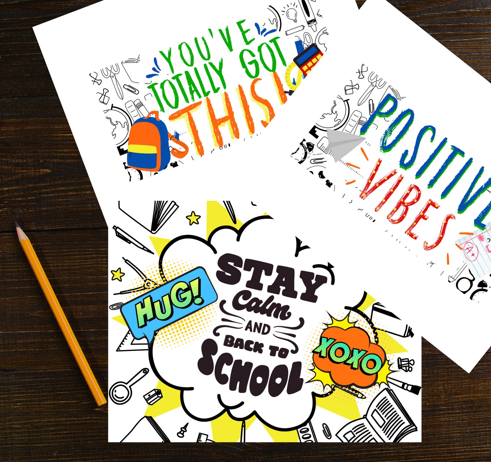 Digital Download Printable Care Package Back to School Insert Decor for ...