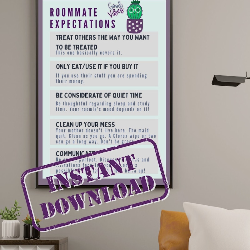 Roommate Sign - Etsy