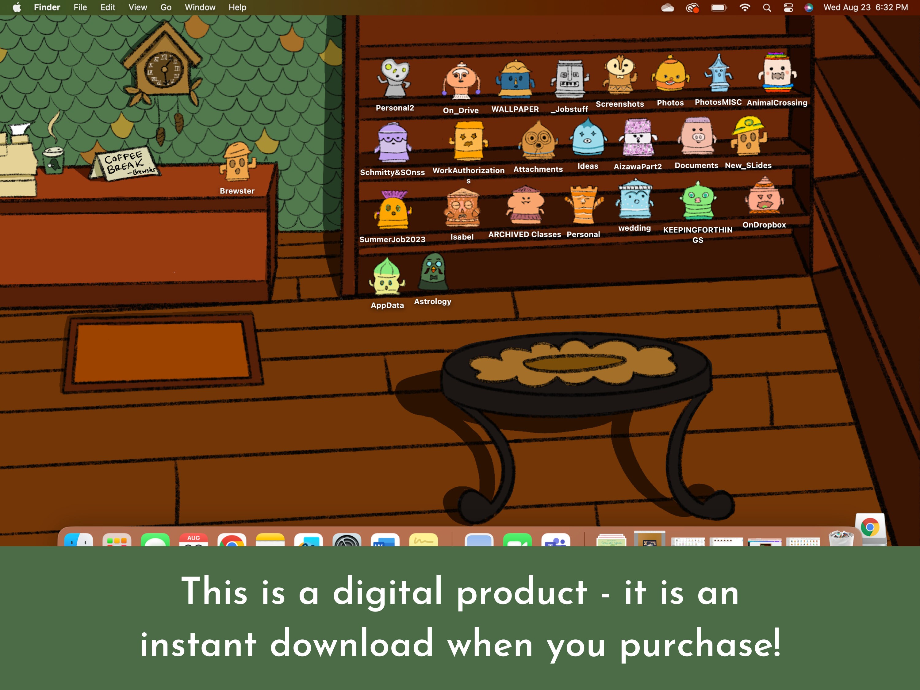 Gyroid Shop Desktop Wallpaper Organizer, Icons, Mac, Windows, Acnh - Etsy