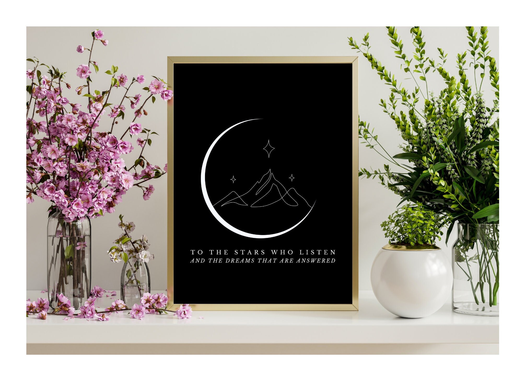 Acotar Inspired Downloadable Pdf Art Print To The Stars That Listen Etsy